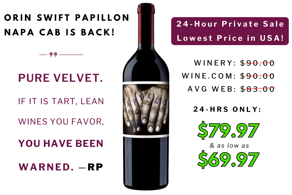 Orin Swift Cellars "Papillon" Cabernet Sauvignon 2021 (Napa Valley, Ca ...