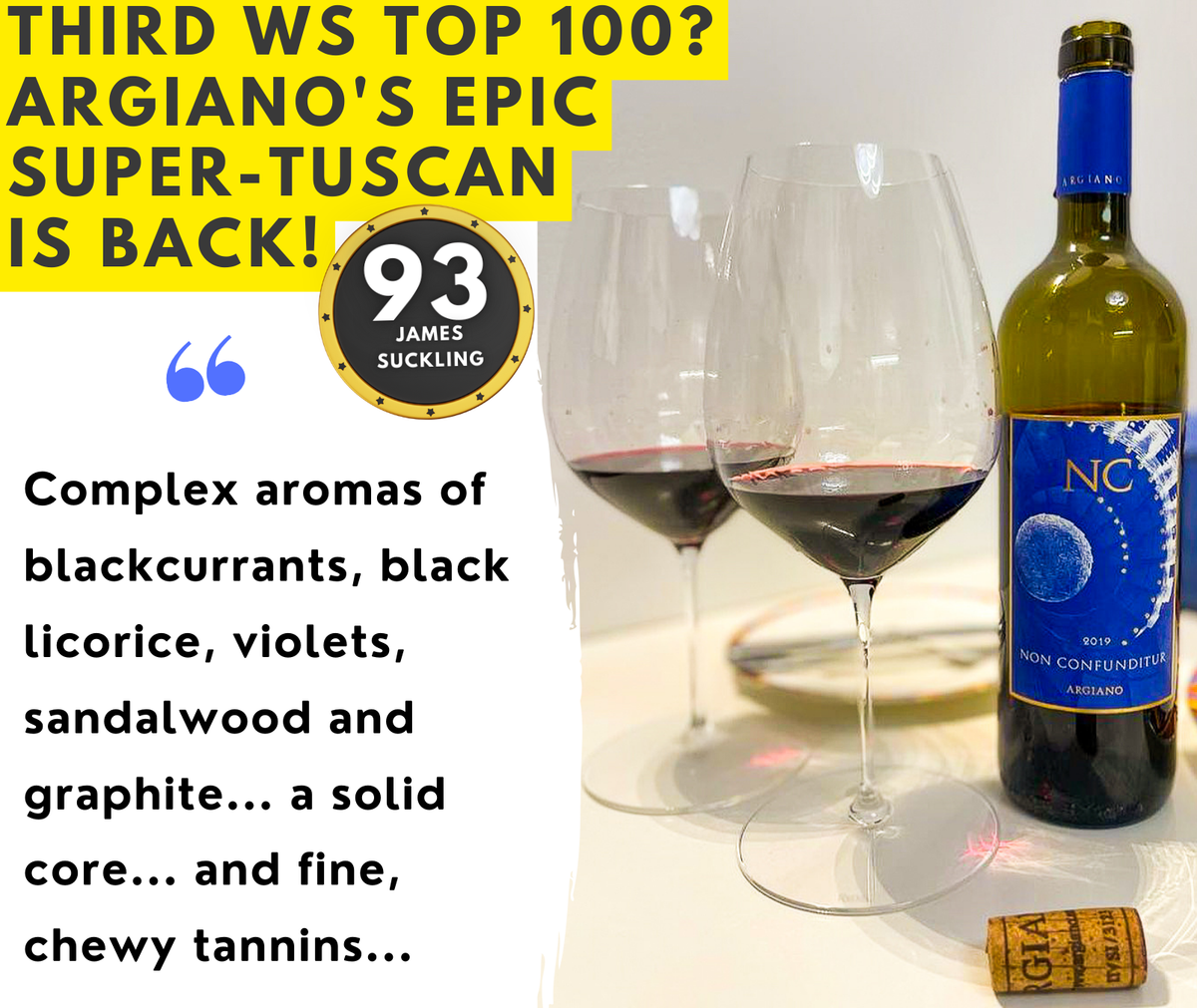 Argiano Toscana IGT "Non Confunditur" 2022 (Tuscany, Italy) - [JS 93 ...