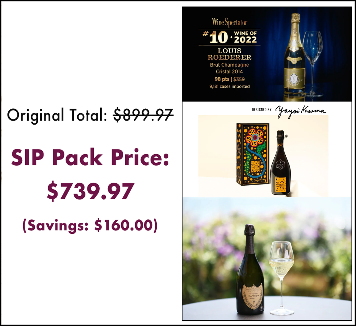 TRIO: The Most Iconic Champagne Legends (3 Bottles Total) – Artisan W&S