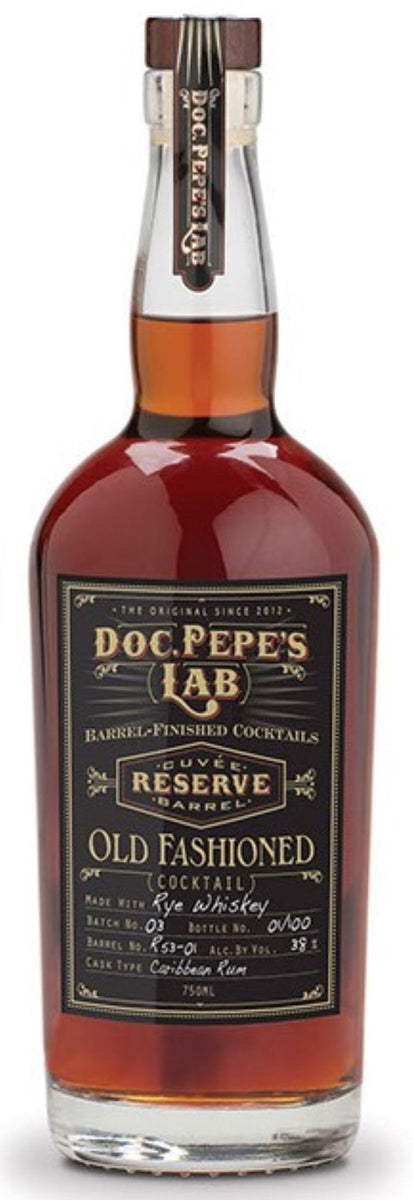 Doc Pepe's Lab Rye Old Fashioned Cuvee Reserve Cocktail 750 mL ...