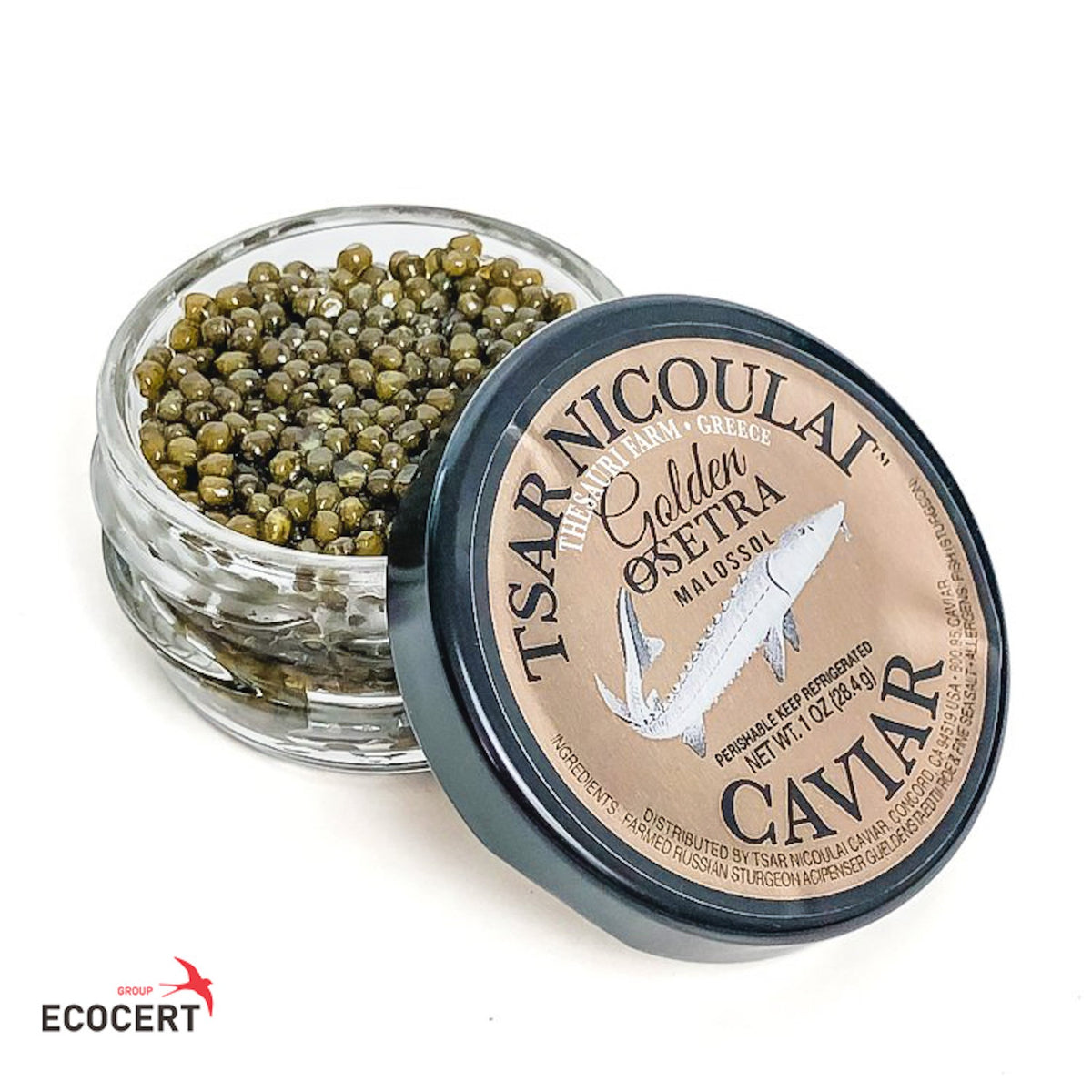 Tsar Nicoulai Golden Osetra Caviar - Premium California White Sturgeon ...
